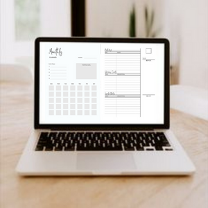 Basic Monthly Planner Insert | Single Page | Digital Planning ...