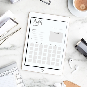 Basic Monthly Planner Insert | Single Page | Digital Planning ...
