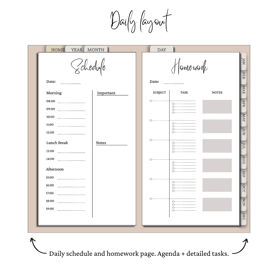 The Ultimate Student’s Planner | Rose Gold - BlancPlanner