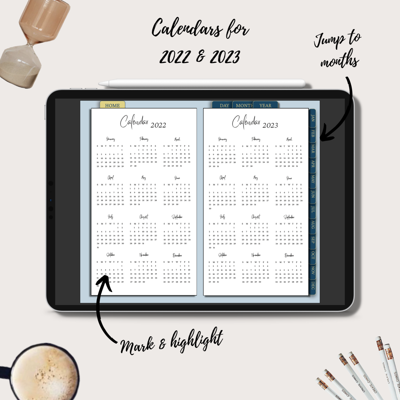 Mom’s Yearly Planner 2022-2023 | Digital Planning | Blue - BlancPlanner