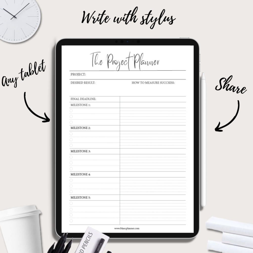 Project Brainstorm + Planner + Calendar + Tracker + Notepad Inserts ...