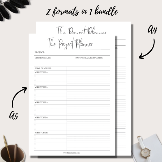 The Project Planner + Overview Inserts | Project Planner Bundle | 2 ...