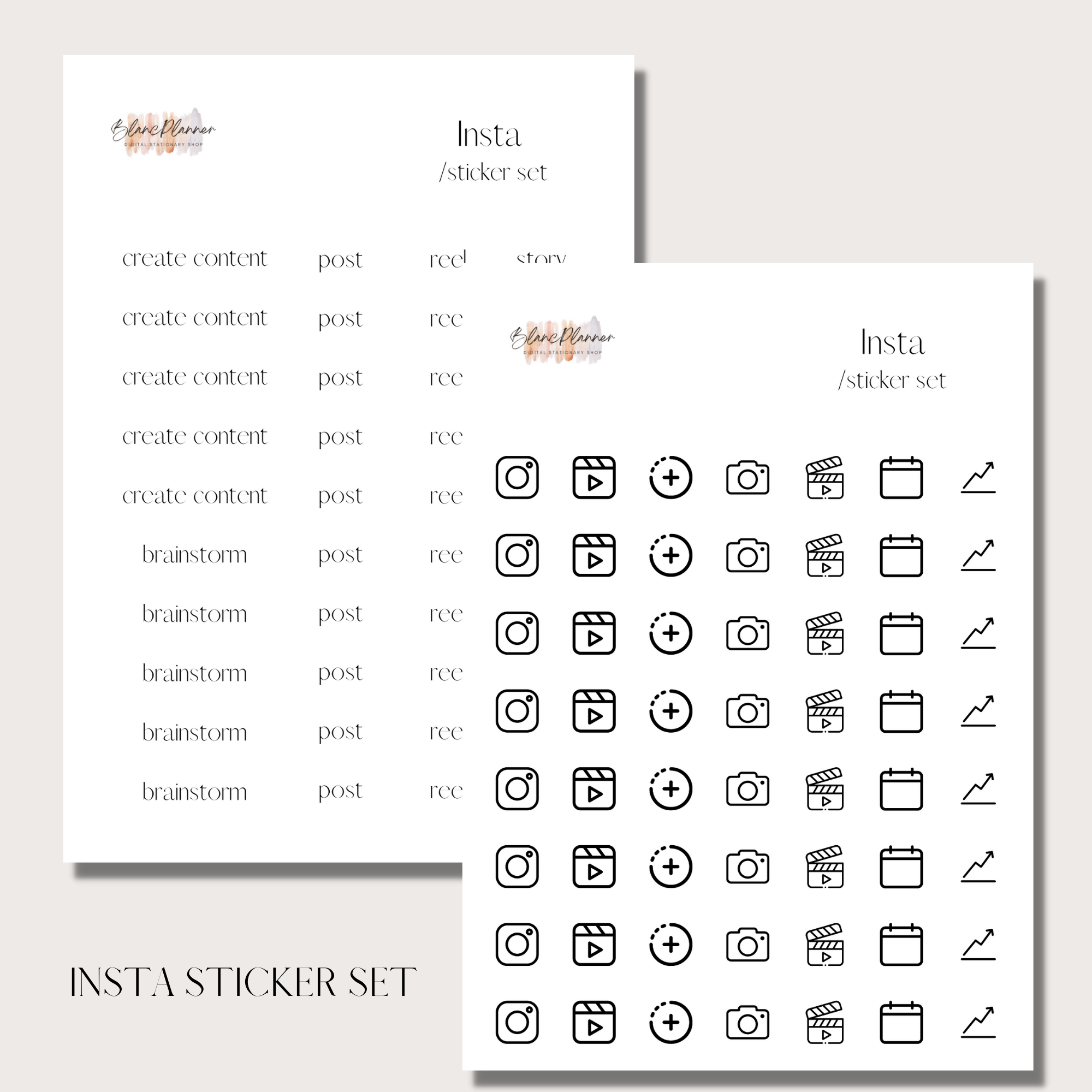 Insta Creator | Digital Stickers Set | Digital Planning + Notion ...