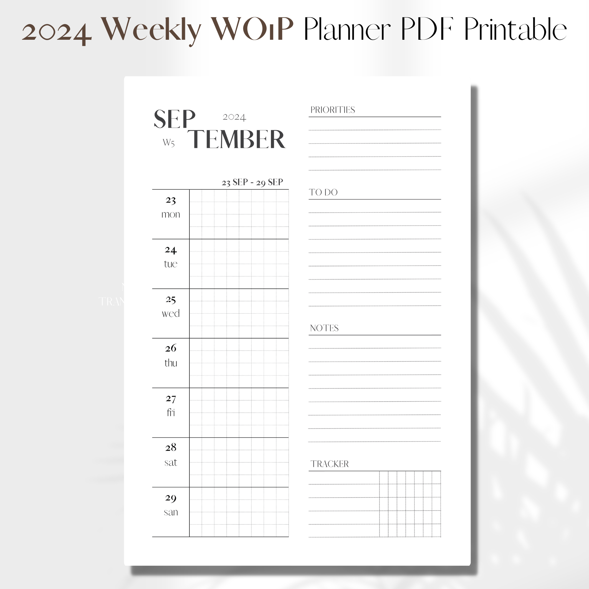 2024 Horizontal Agenda Week On 1 Page DATED | PDF Printable Planner ...