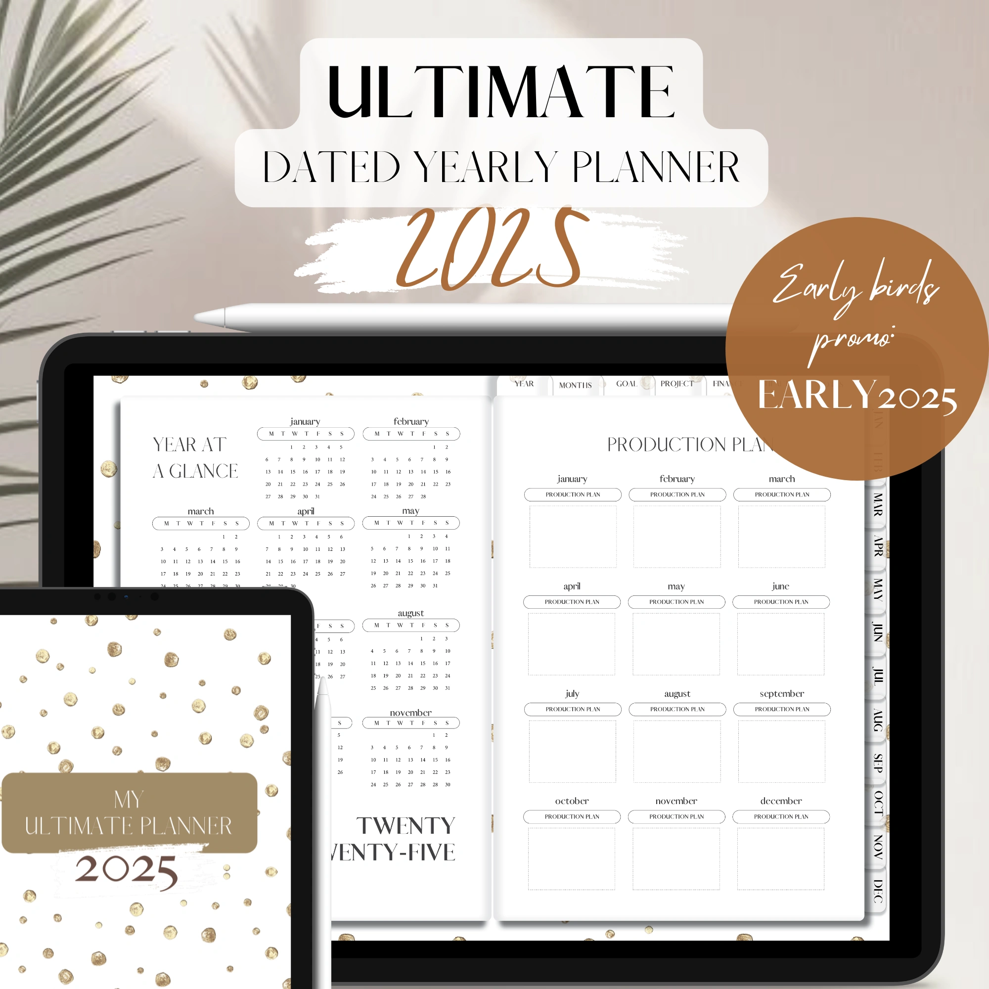 2025 DATED Ultimate Yearly Planner | Digital planning | 1000 pages ...