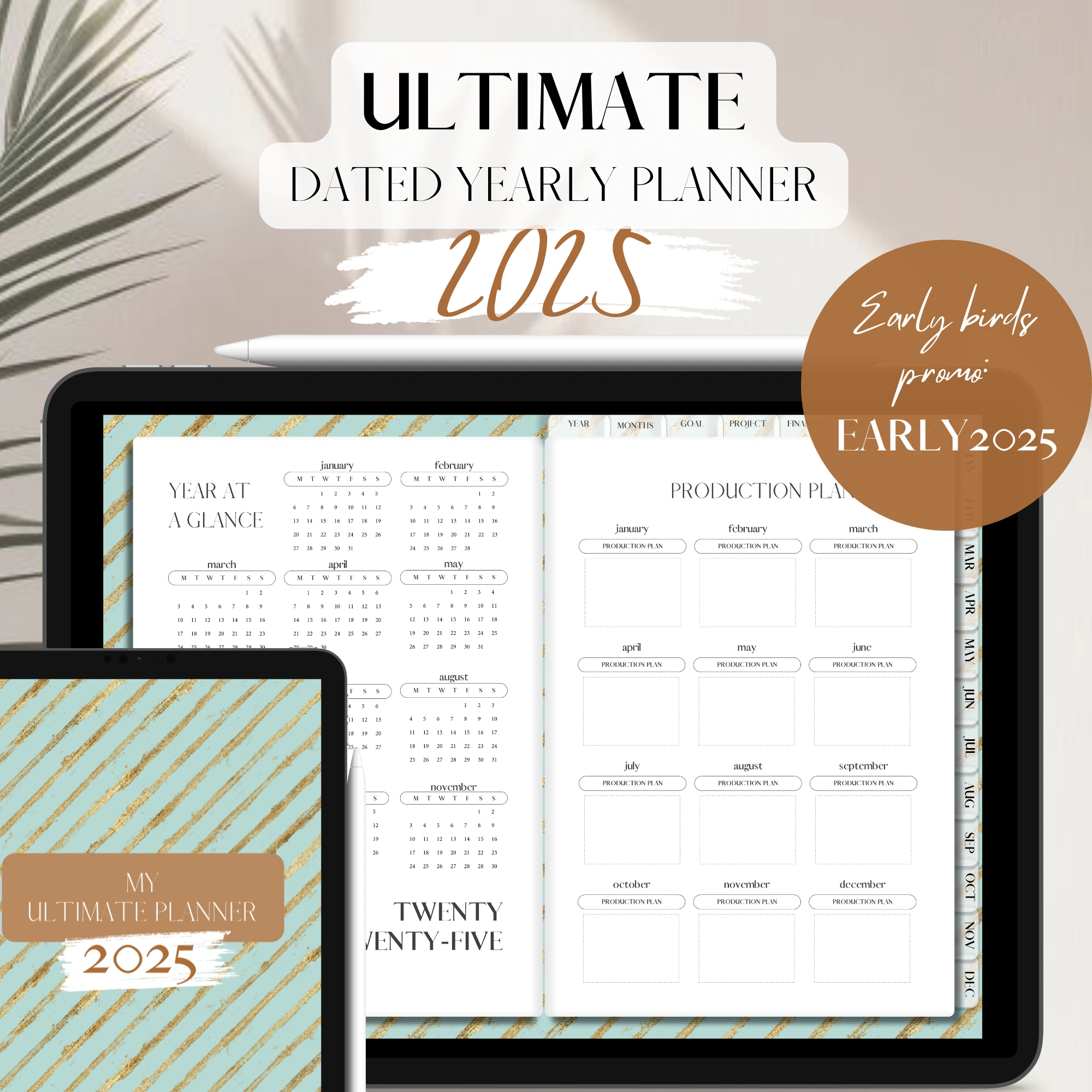 2025 DATED Ultimate Yearly Planner | Digital planning | 1000 pages ...