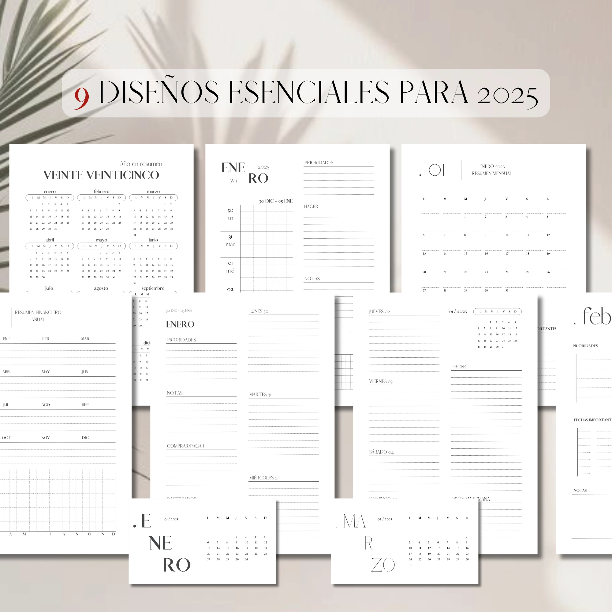 MEGA PAQUETE DE INSERTOS IMPRIMIBLES PARA PLANIFICADOR 2025 | Insertos ...